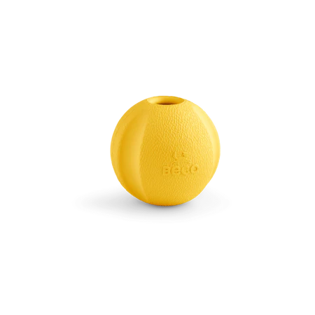 Beco Yellow Rubber Fetch Ball for Dogs | PetCounter